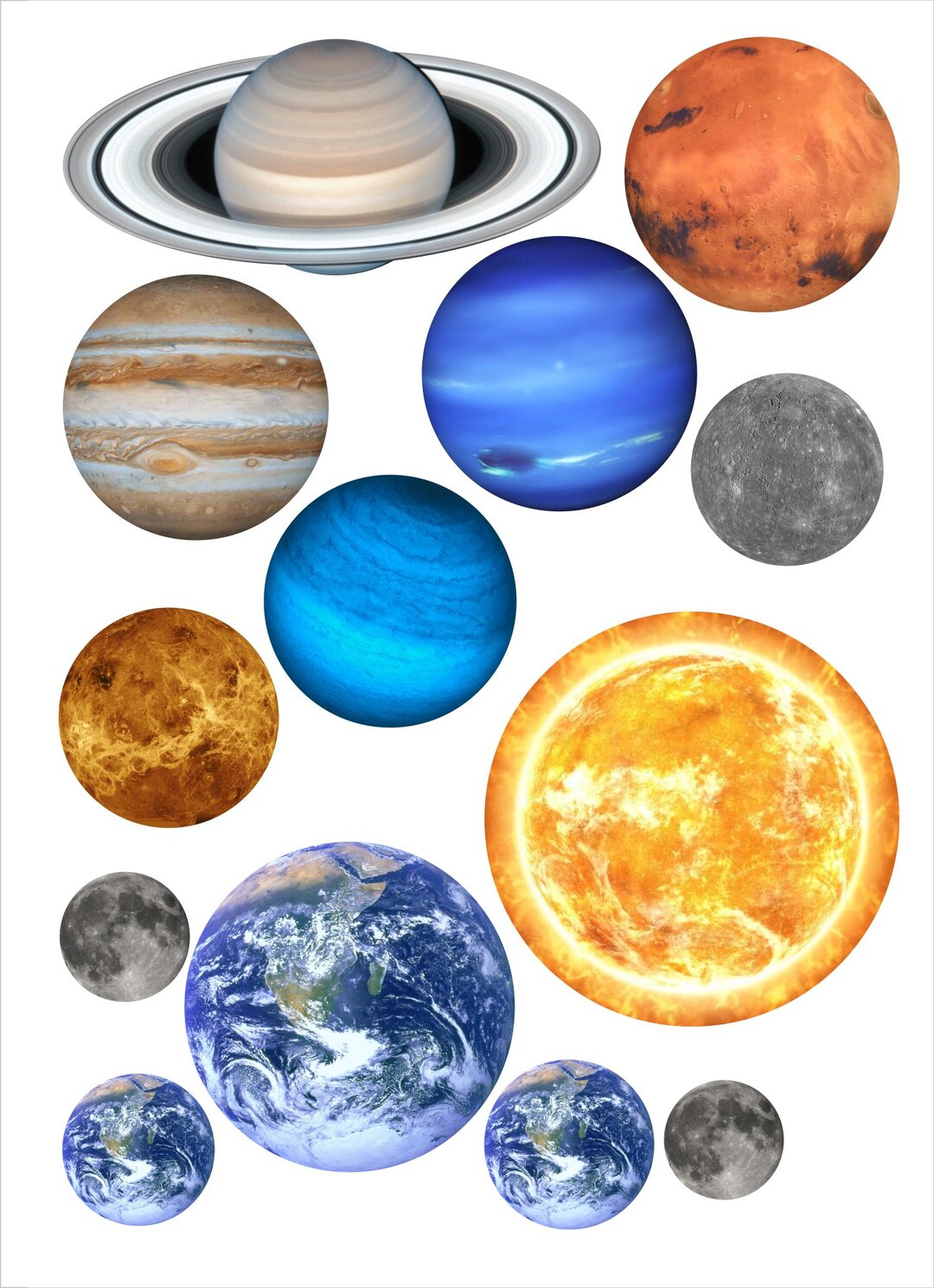The Planets 13x Decal Pack – Sticker Flag and Map Sticker Set AK - Etsy