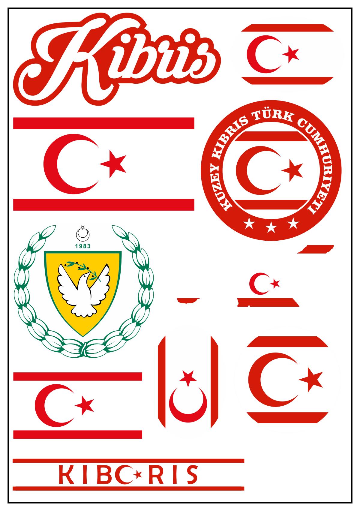 Cyprus Turkish Cultural Sticker Pack – Crescent Star Designs and ...