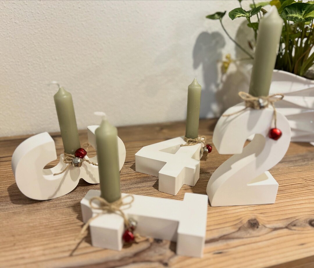 Advent Wreath Numbers | Large Numbers | Christmas Decorations - Etsy