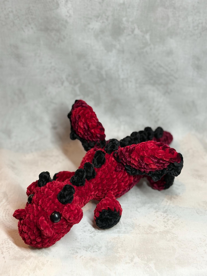 Handmade Red Dragon Plush Toy: Soft, Cozy, and Cuddly Companion - Etsy