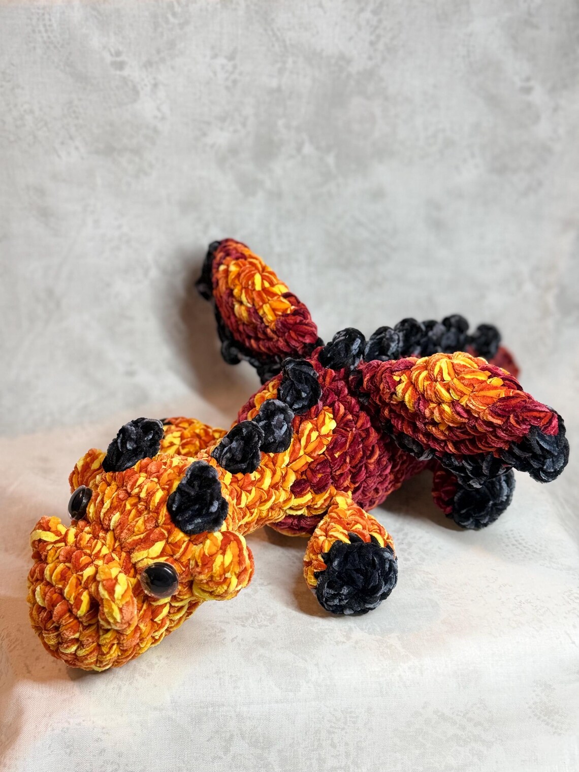 Handmade Flame Dragon Plush Toy – Vibrant Fiery Stuffed Creature - Etsy