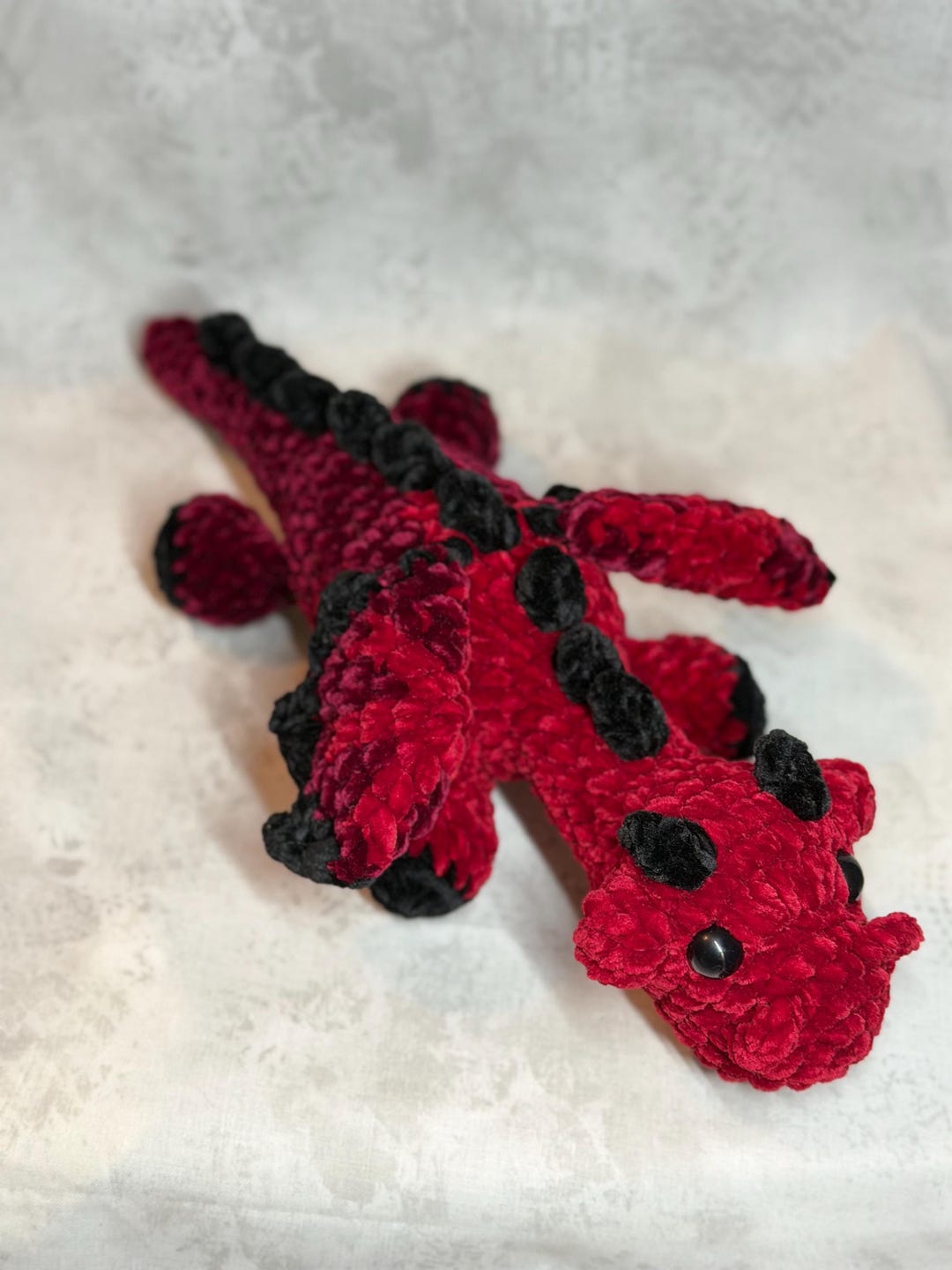 Handmade Red Dragon Plush Toy: Soft, Cozy, and Cuddly Companion - Etsy