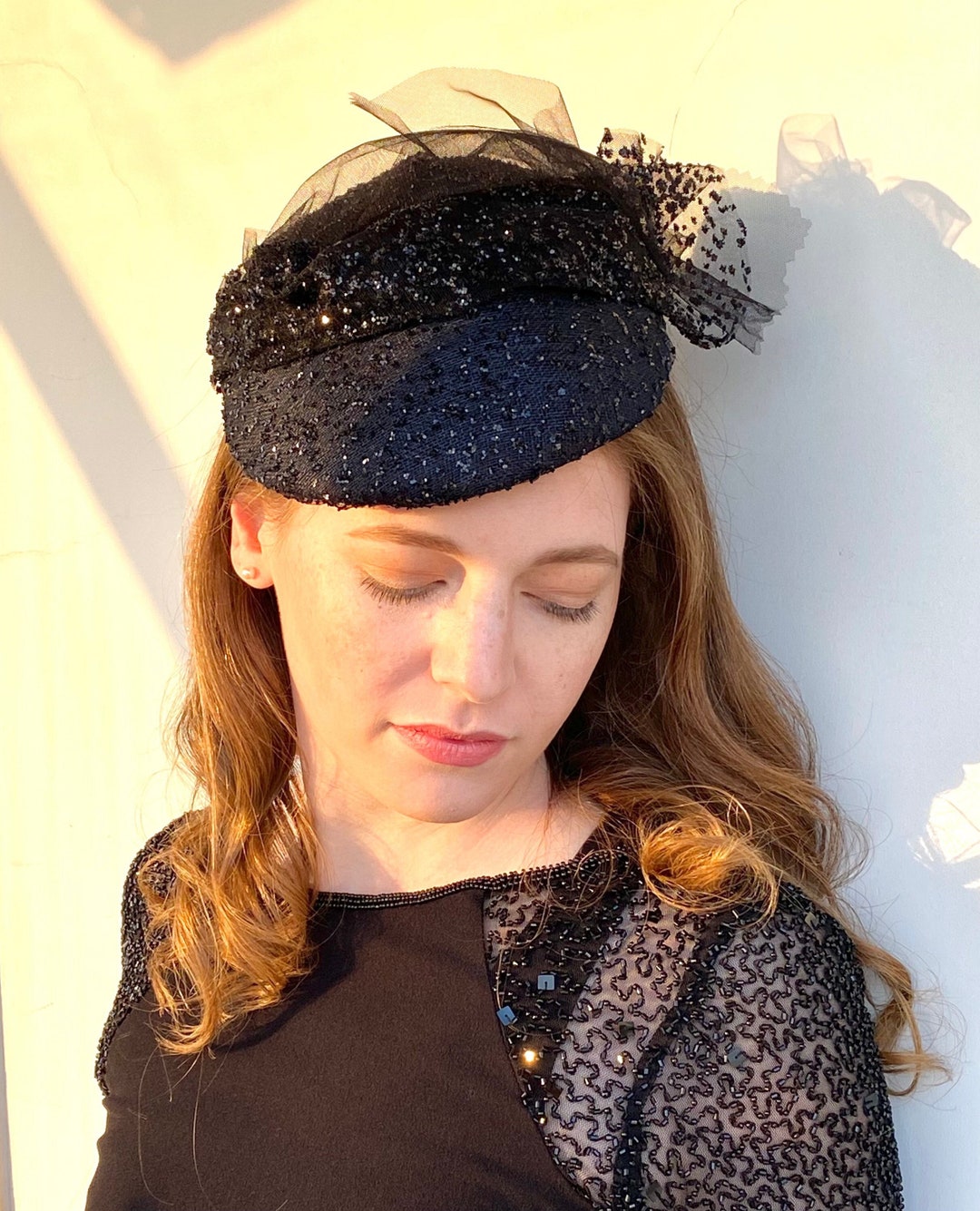 Occasion Hat for Ladies, Formal Black Hat for Women, Dressy Hat for ...