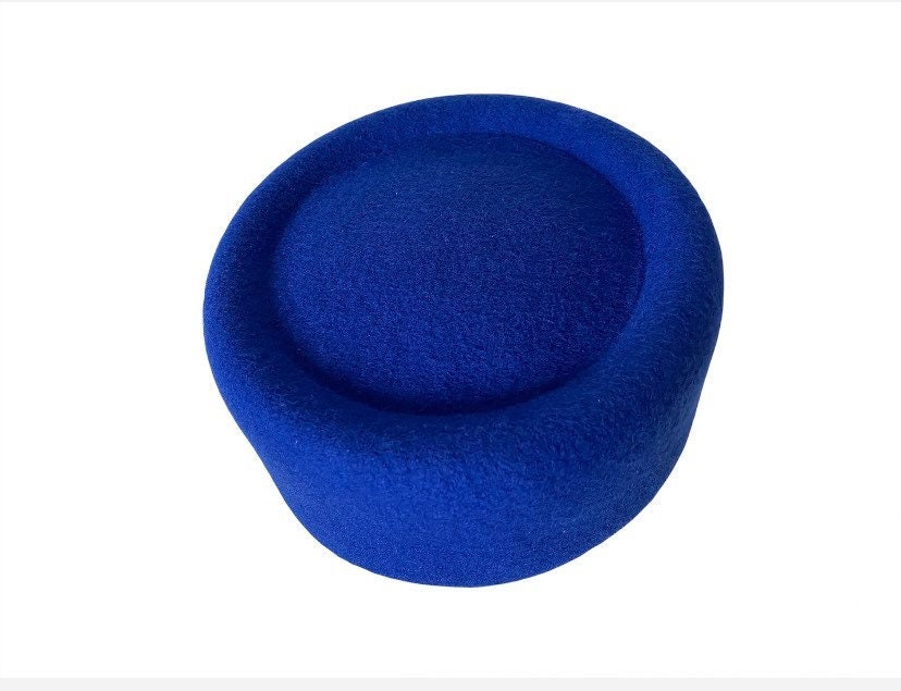 Royal Blue Pillbox Hat Kate Middleton Style/ Formal Wedding Hat/ Jackie ...