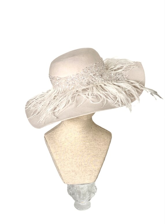 Wide Brim Wedding Hat Winter Bridal Hat Felt Wedding Hat - Etsy