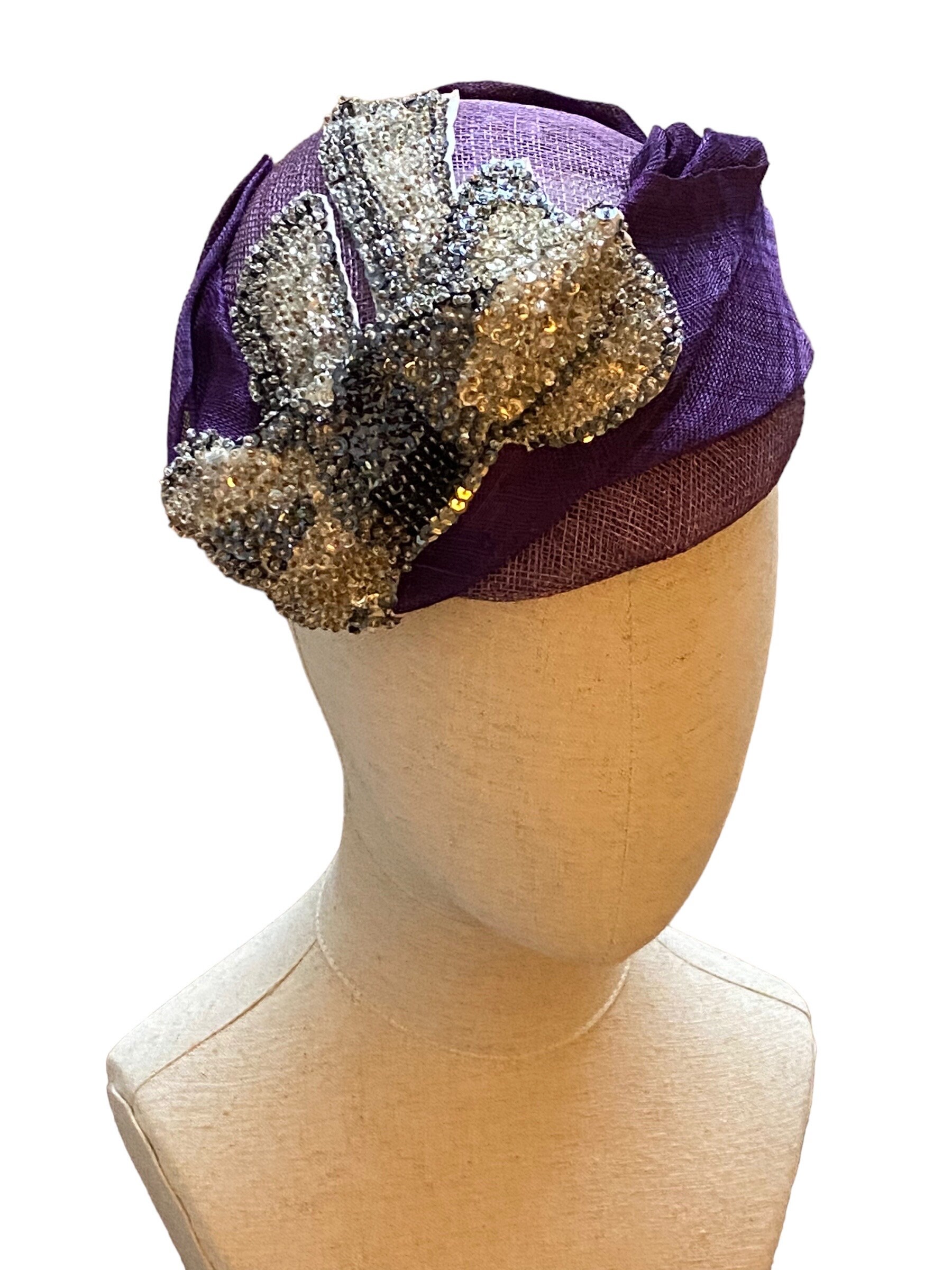 Purple Dress Hat for Formal Summer Event/ Lilac Mini Hat Mother of the ...