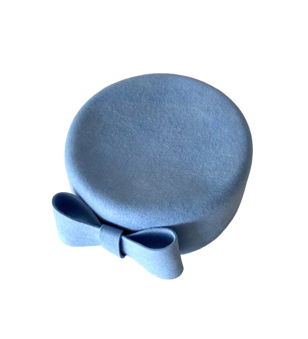Pastel Blue Felt Pillbox Hat: 60s Style Formal Hat - Etsy