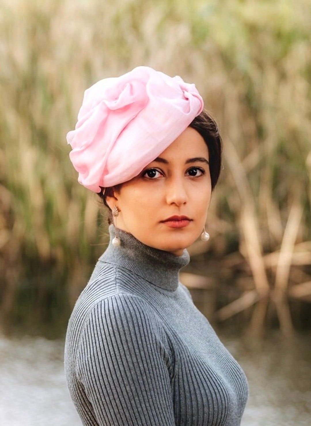 Blush Pink Event Hat/formal Summer Hat for Women/ Pastel Occasion Hat ...