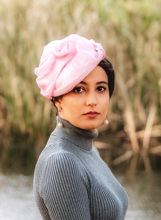 Blush Pink Event Hat/formal Summer Hat for Women/ Pastel Occasion Hat ...