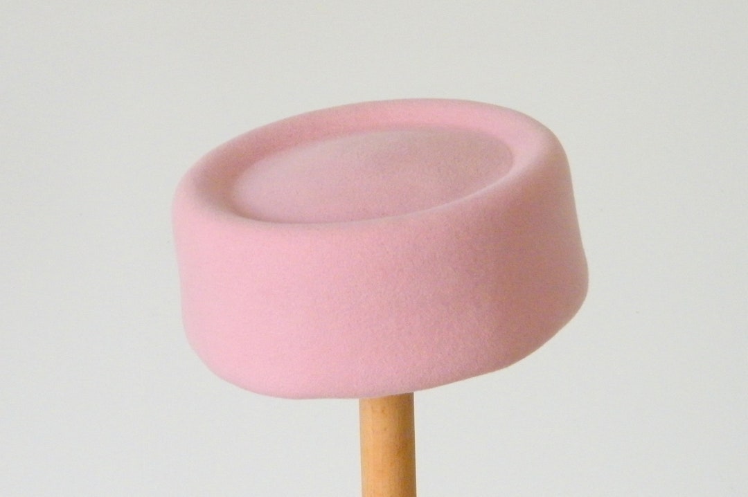 Pink Pillbox Hat for Weddings/ Jackie Hat /formal Hat for Women/ Felt ...