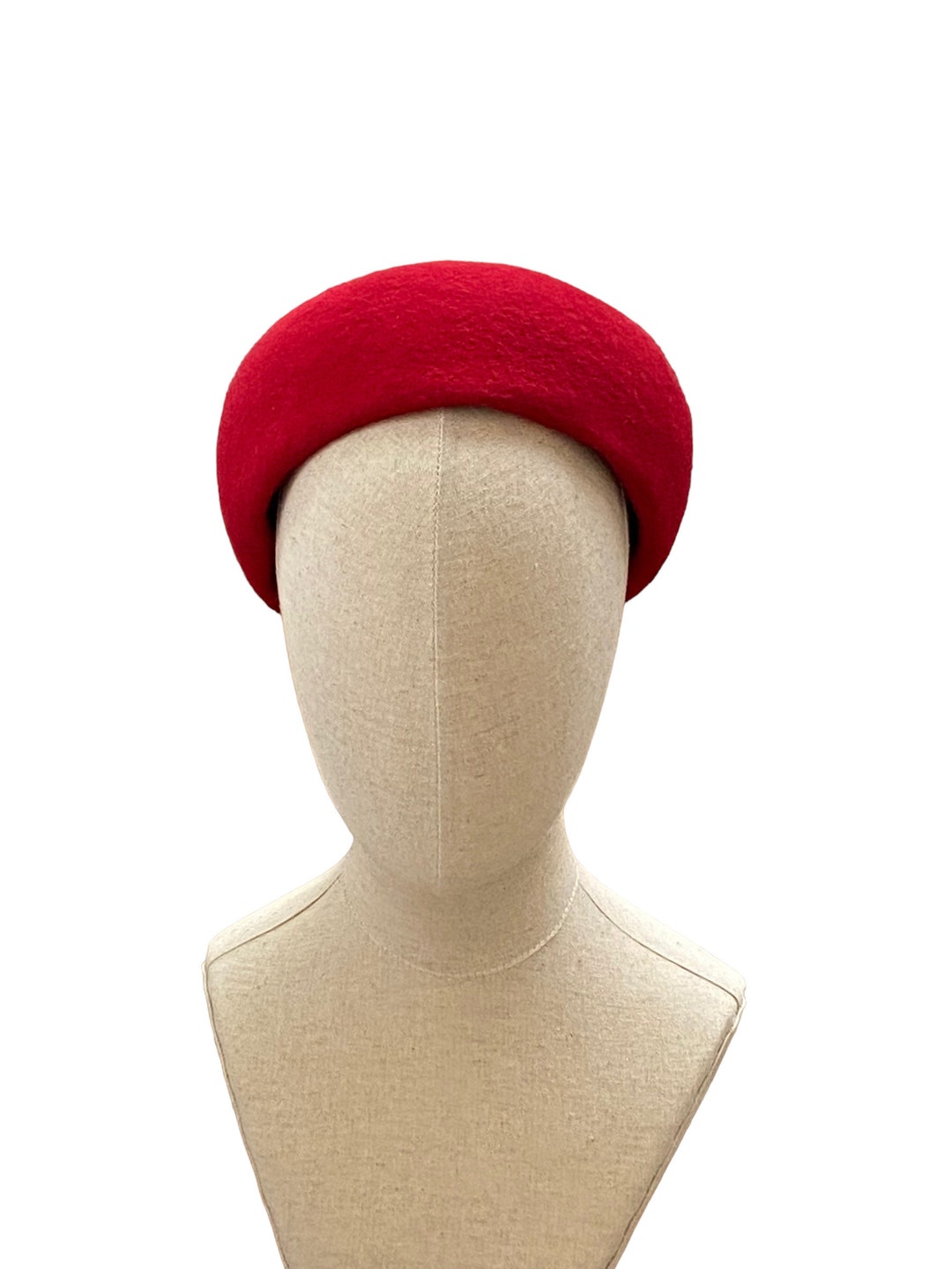 Rounded Pillbox Hat for Large Head, Felt Winter Hat Made in Israel - Etsy