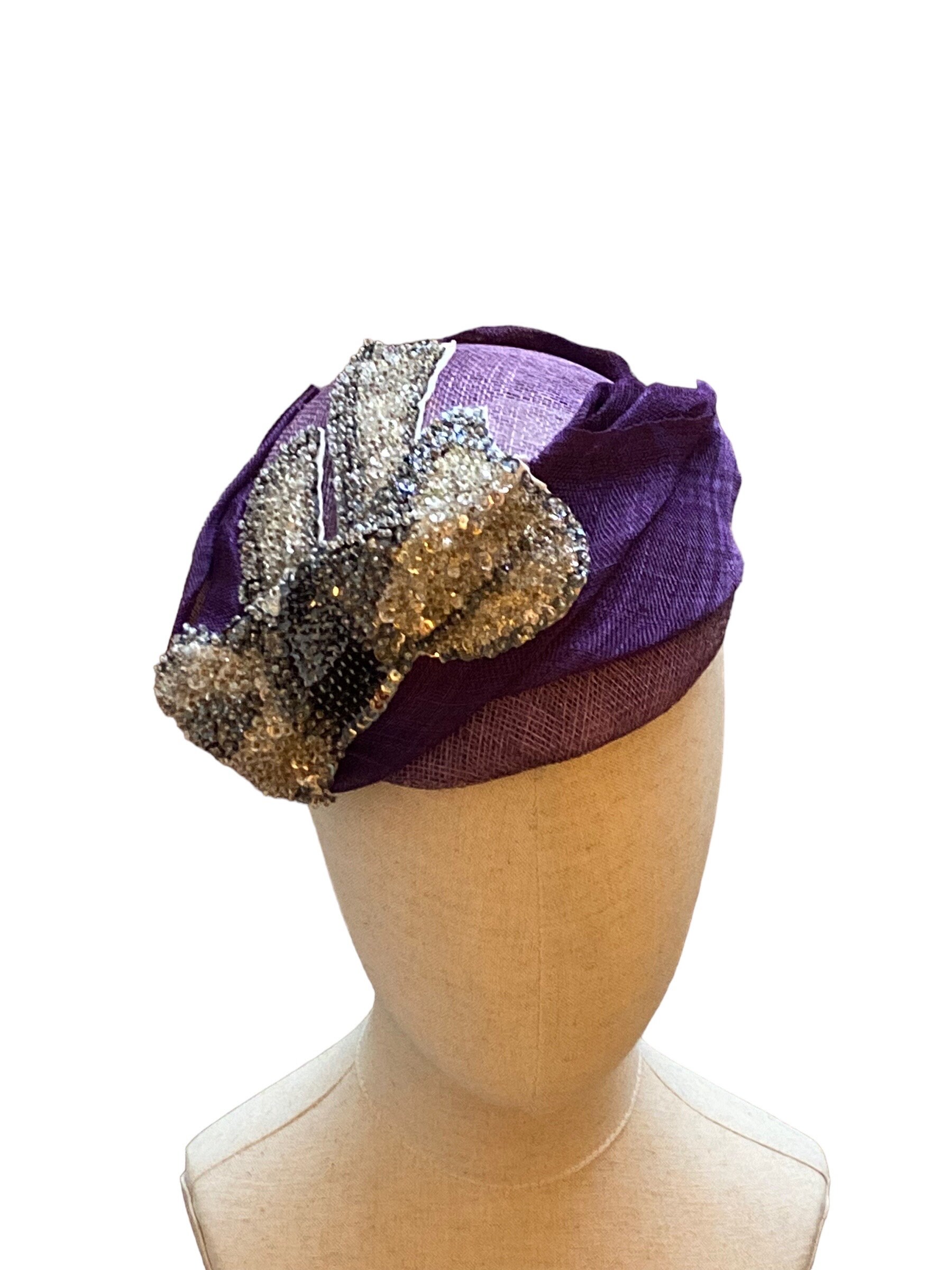 Purple Dress Hat for Formal Summer Event/ Lilac Mini Hat Mother of the ...
