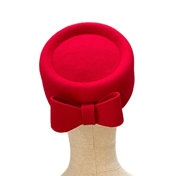 Red Pillbox Hat - Etsy