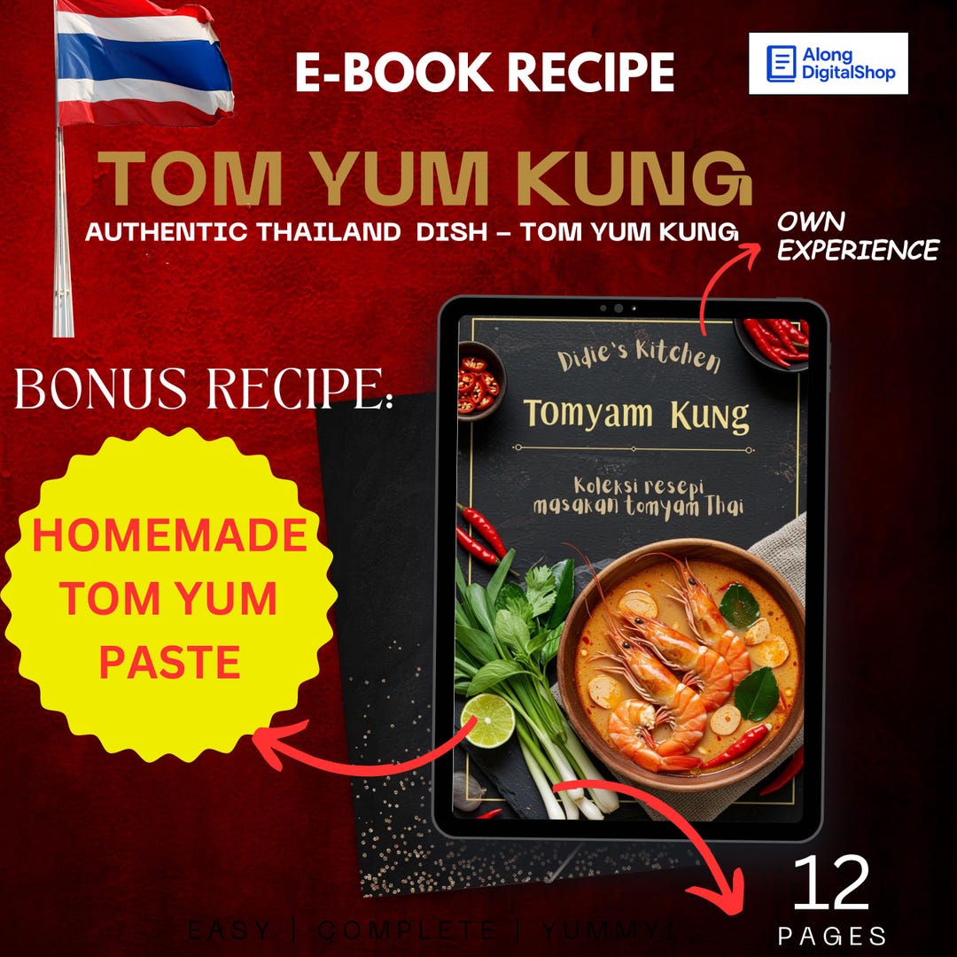 Tom Yum Kung Recipe Ebook | Authentic Thai Soup Cookbook | Thai Cooking ...