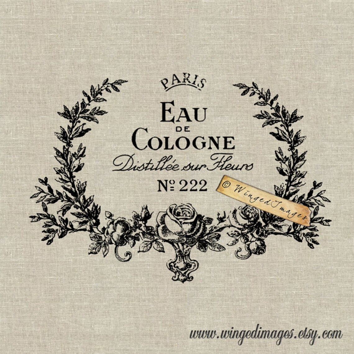 Vintage French Cologne Label Instant Download Digital Imagee - Etsy