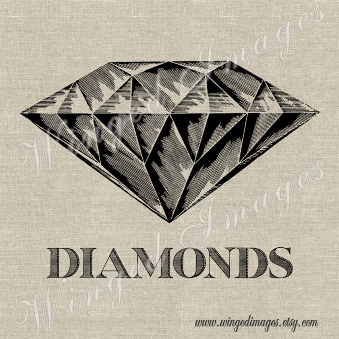 Large Diamond II. Instant Download Digital Image No.322 Iron-on ...
