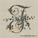 Antique French Monogram Letter F Instant Download Digital - Etsy