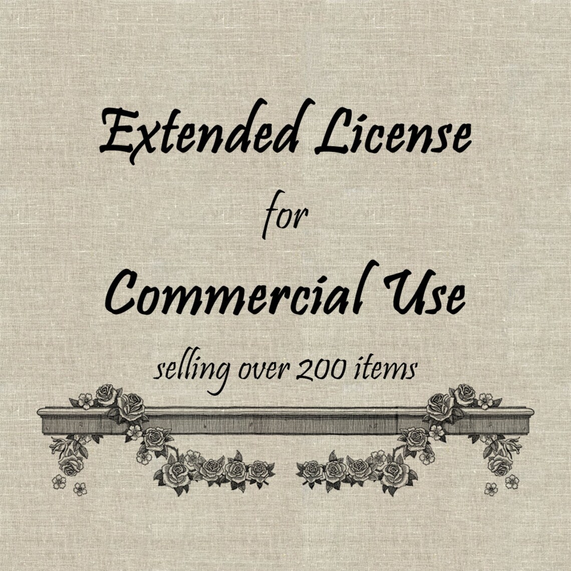 Extended License for Commercial Use Selling Over 200 Items - Etsy