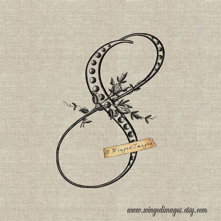 Antique French Number Eight. Instant Download Digital Image No.365 Iron ...