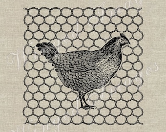 Chicken Wire. Instant Download Digital Image No.411 Iron-on | Etsy