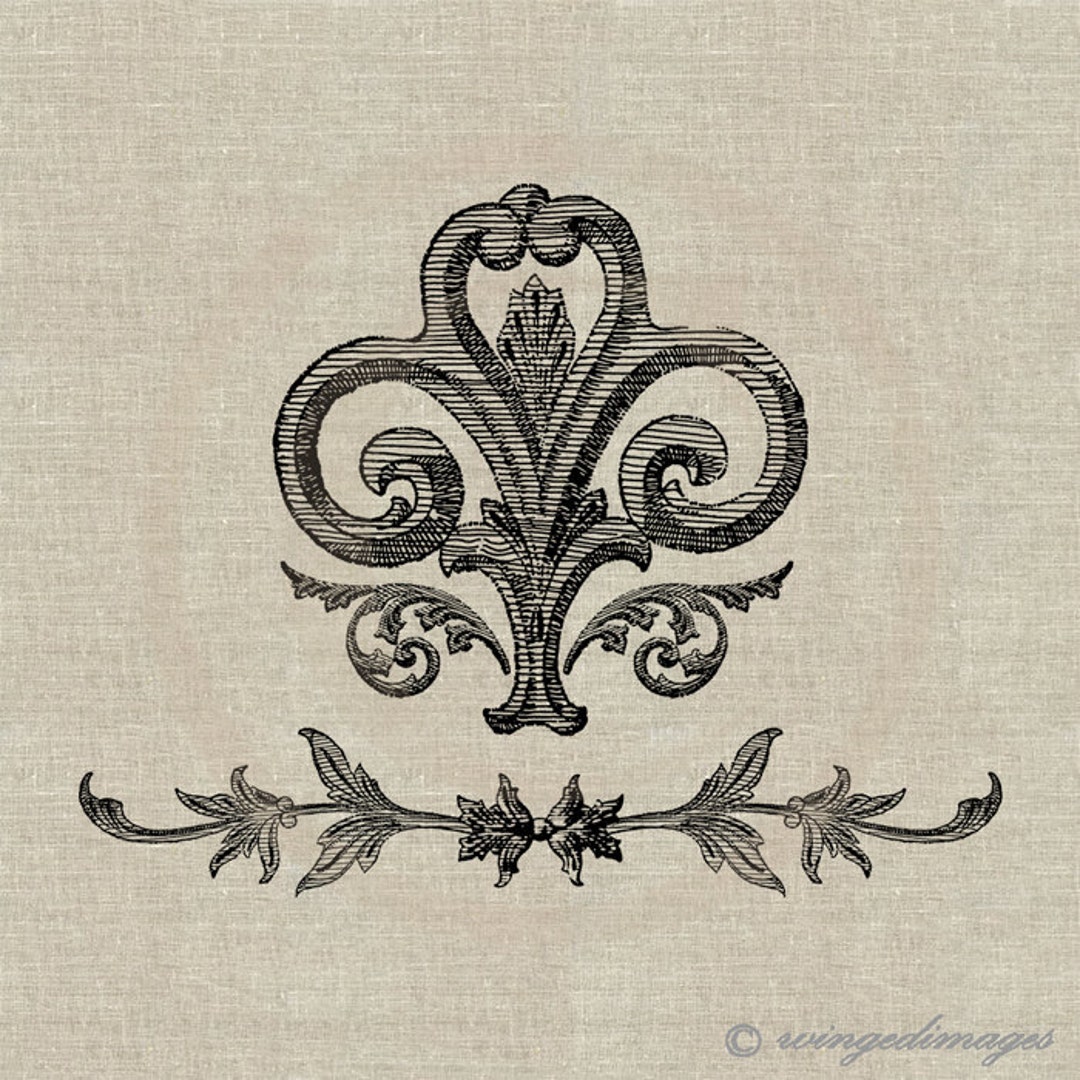 Ornate Renaissance Detail Instant Download Digital Image No.135 Iron-on ...