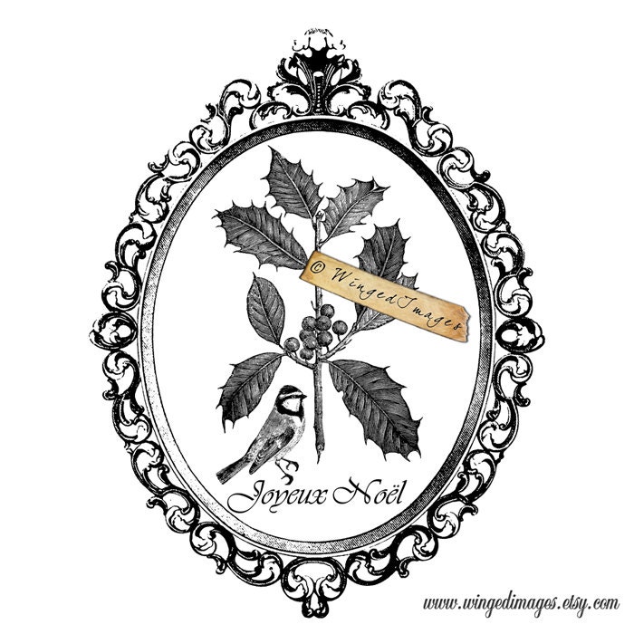 French Christmas Joyeux Noel Instant Download Digital Image No.93 Iron ...