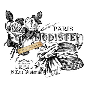 Paris Modiste French Fashion Ad Instant Download Digital Image No.51 ...