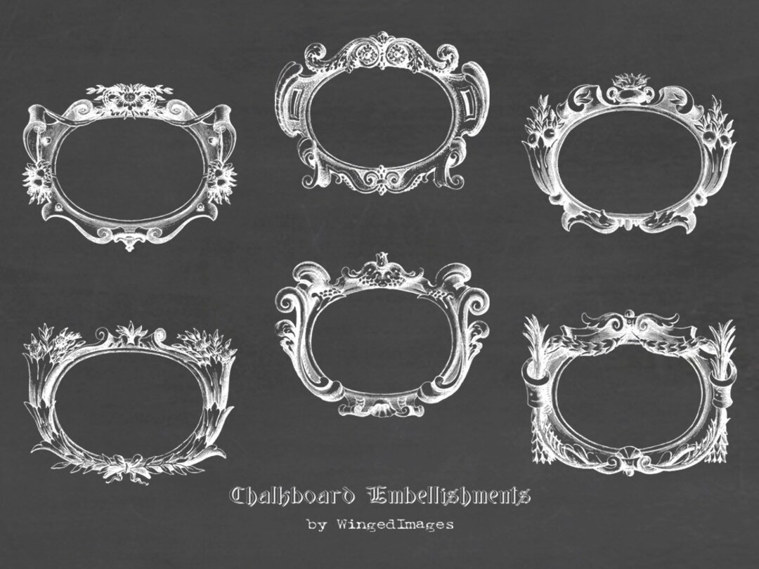 Chalkboard Decorative Frames Borders Flourishes Design Decoration ...