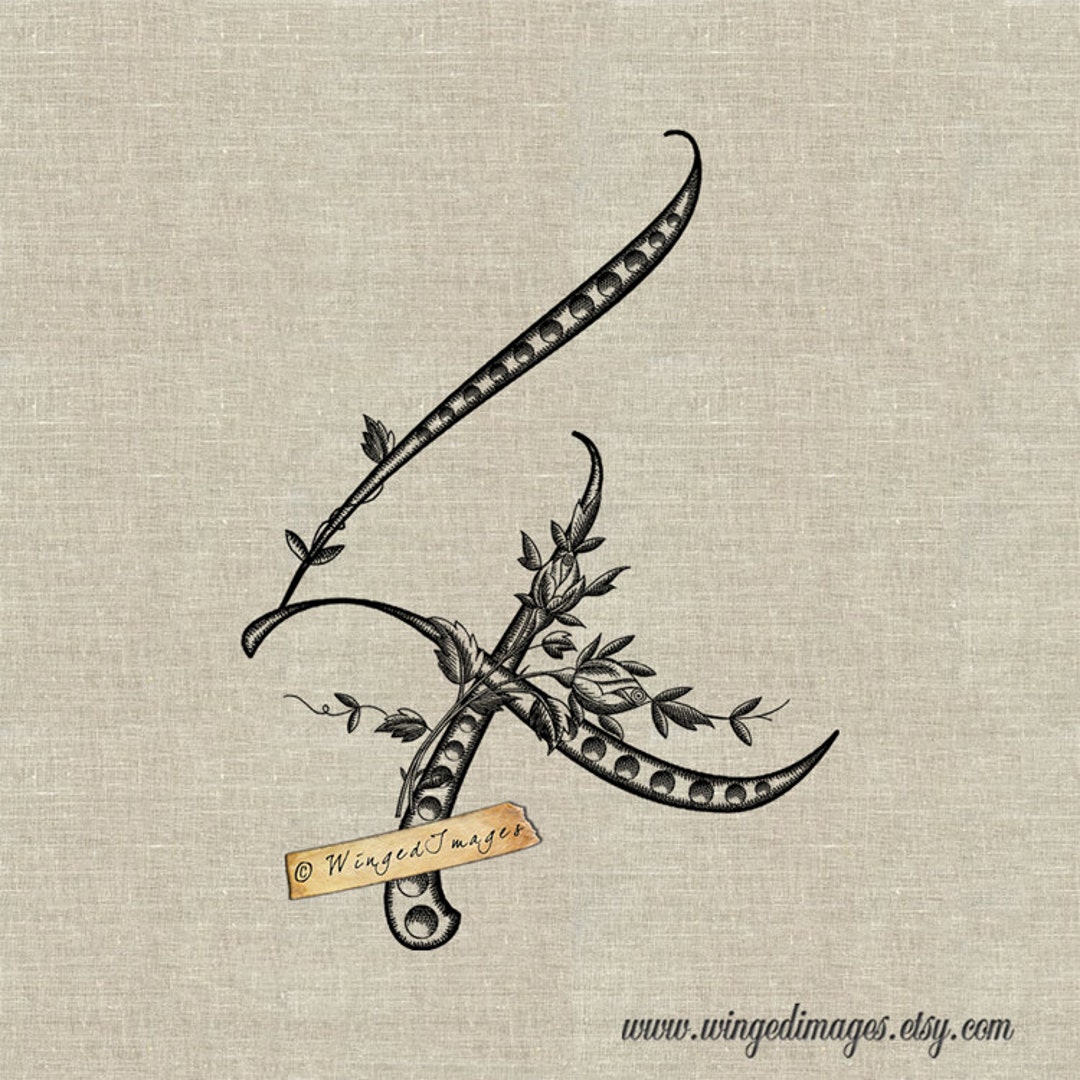 Antique French Number Four. Instant Download Digital Image No.337 Iron ...