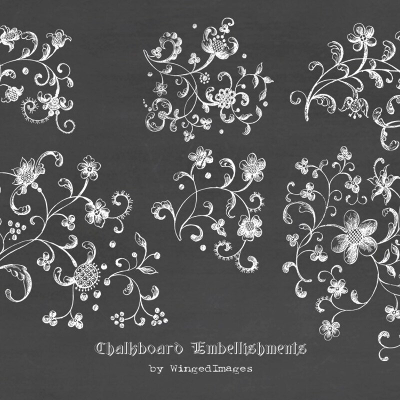 Chalkboard Flourish - Etsy