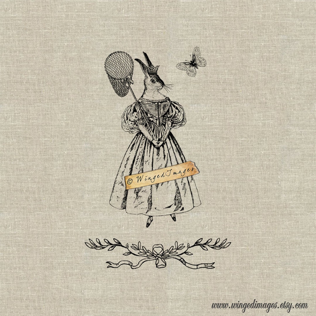 Anthropomorphic Rabbit Lady. Instant Download Digital Image No.369 Iron ...