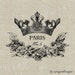 Paris Crown and Rose Wreath Instant Download Digital Image No.61 Iron ...