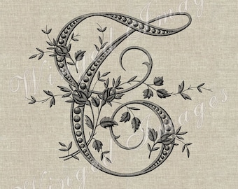 Antique French Monogram Letter K Instant Download Digital | Etsy