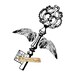 Winged Key Instant Download Digital Image No.84 Iron-on Transfer to ...