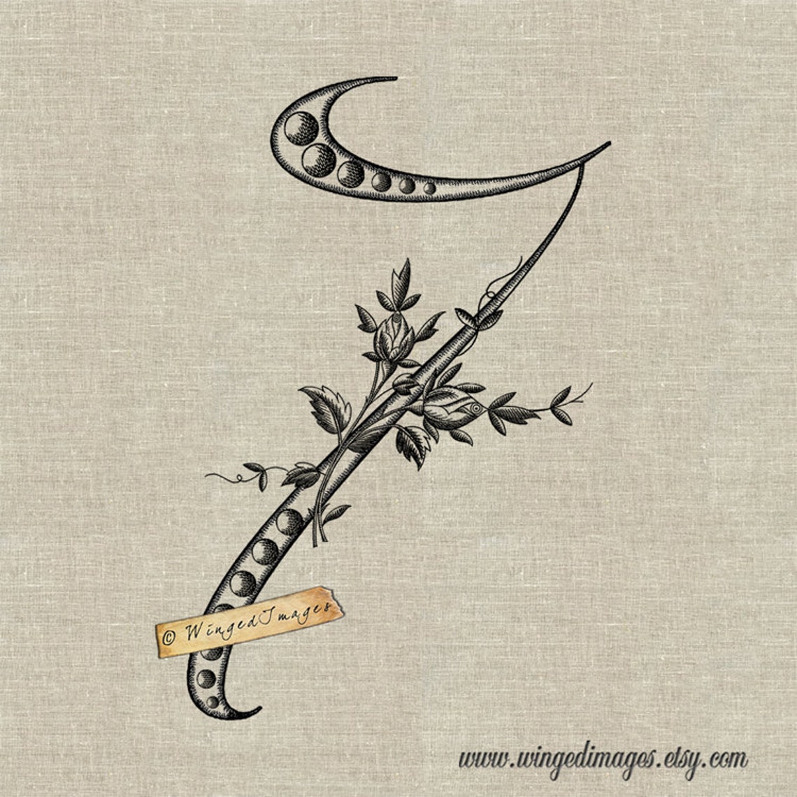 Antique French Number Seven. Instant Download Digital Image - Etsy