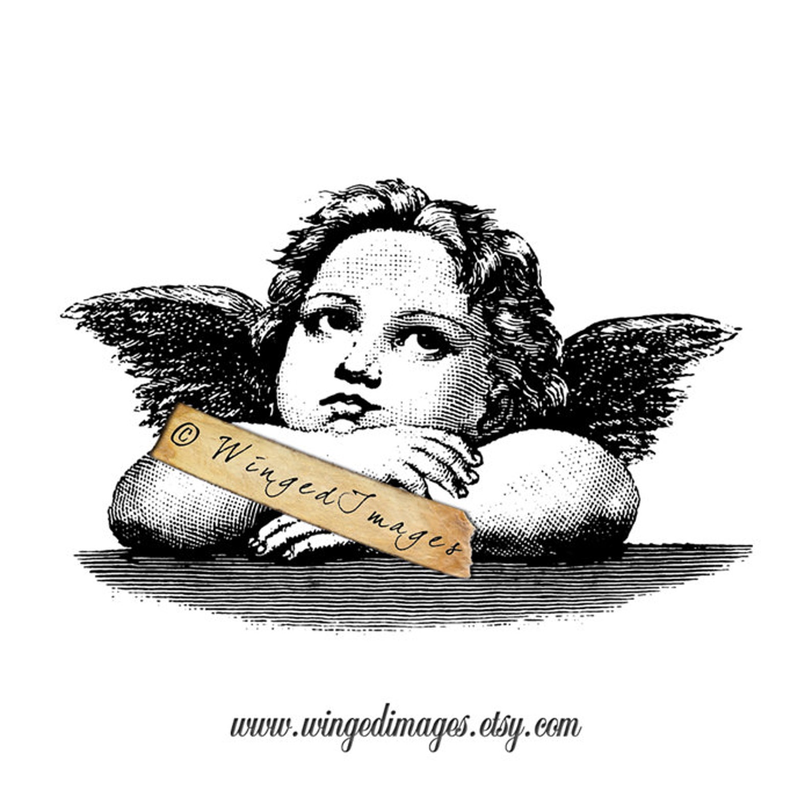 Raphael's Cherubs II. Instant Download Digital Image No.193 Iron-on ...