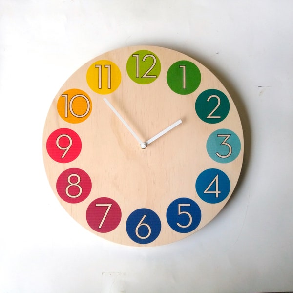 Large Colourful Clocks - Etsy