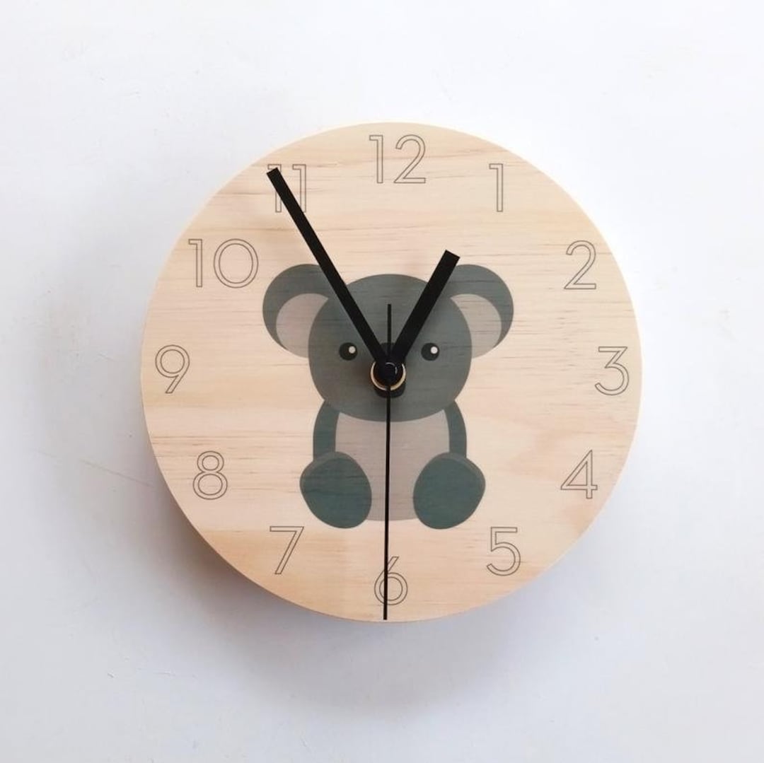 Objectify Koala Wall Clock With Numerals - Etsy