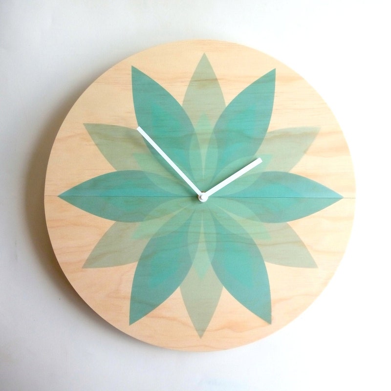 Turquoise Clock - Etsy