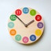 Objectify Multi-color Dot Wall Clock - Etsy