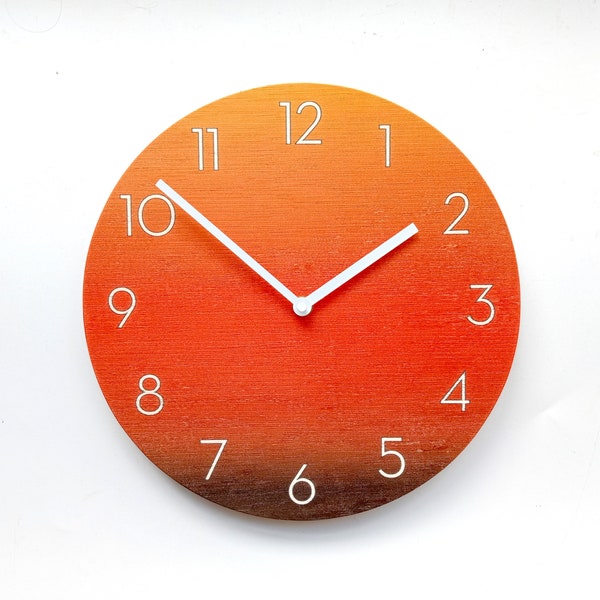 Orange Clock - Etsy