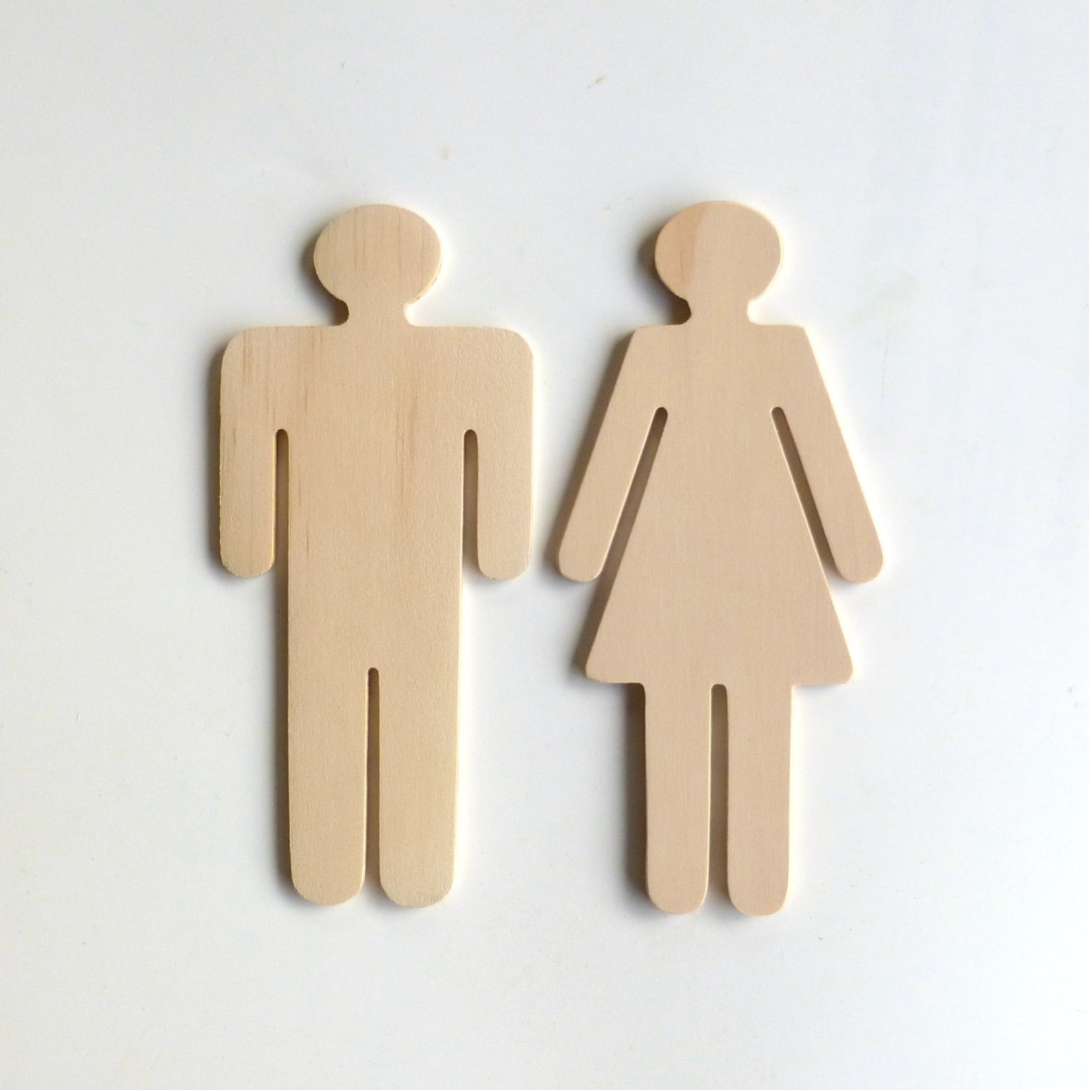 Objectify Bathroom Female/male Sign Figures - Plain - Etsy