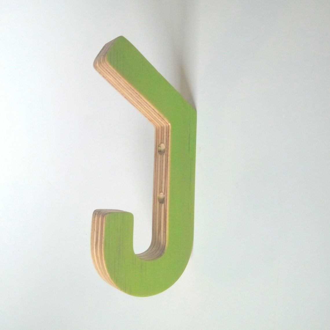 Objectify Wooden Plywood "j" Wall Hook Set of 4 in the Colors of Your ...