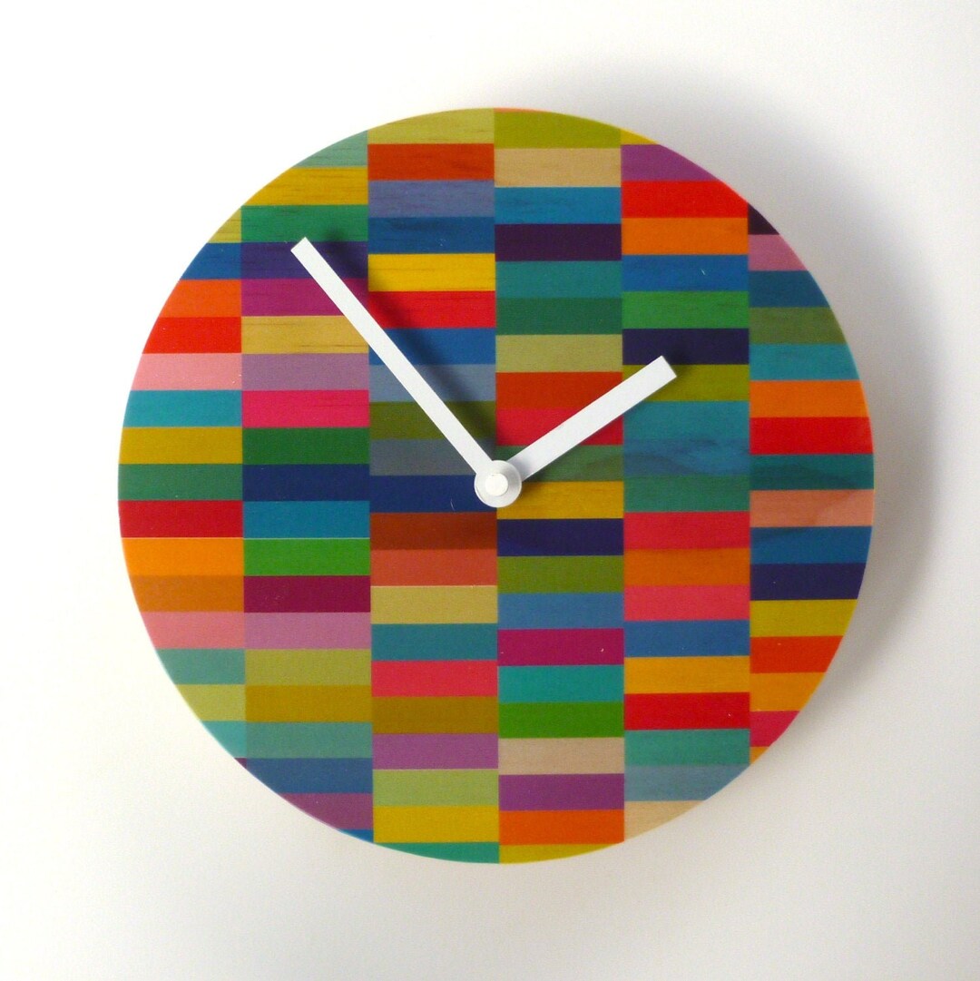 Objectify Color Block Wall Clock - Etsy