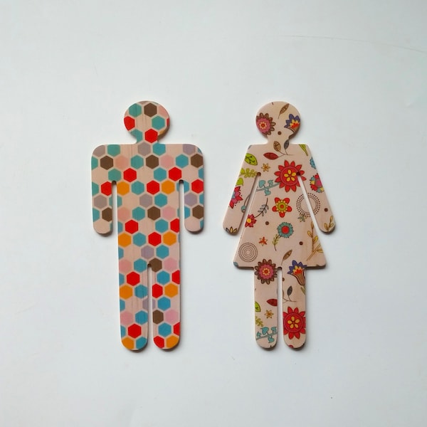 Bathroom Sign Male Female - Etsy