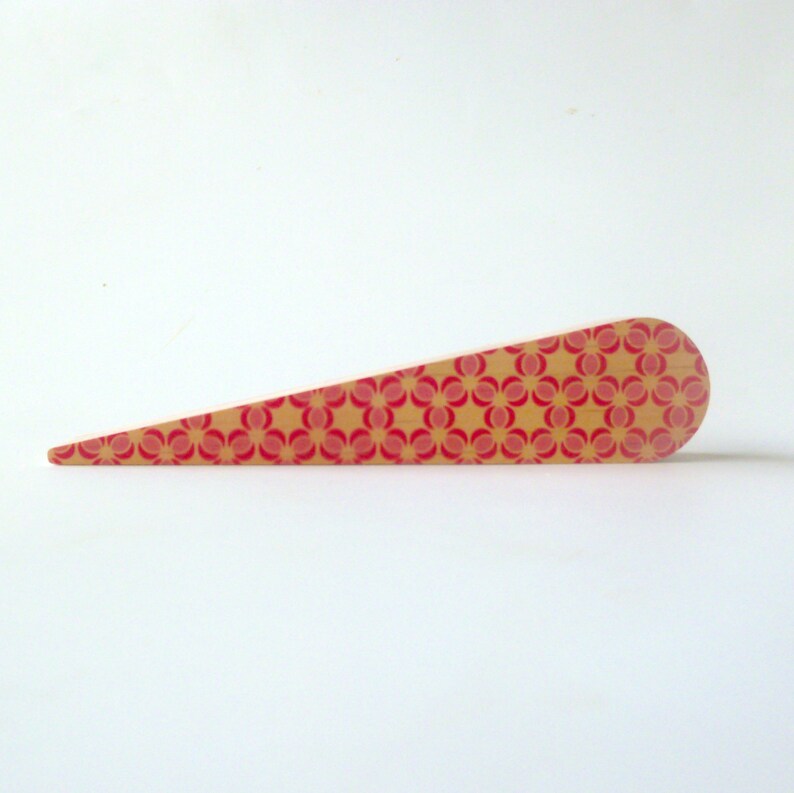 Objectify Pink Pattern Wooden Door Stop X 2 - Etsy