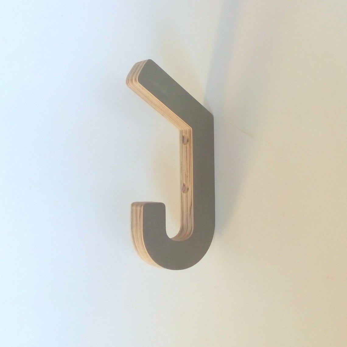 Objectify Wooden Plywood "j" Wall Hook Set of 4 in the Colors of Your ...