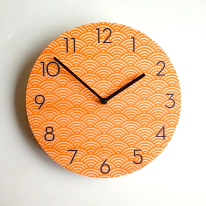 Orange Clock - Etsy