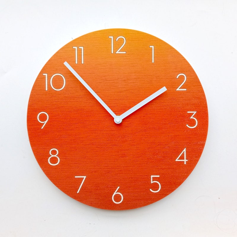 Orange Clock - Etsy