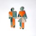 Objectify Bathroom Female/male Sign Figures - Grid Grey/orange - Etsy